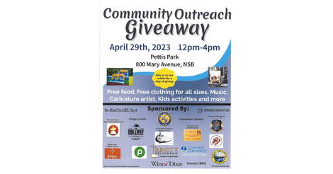 Community Outreach Giveaway (04/19/2023) - News - New Smyrna Beach ...